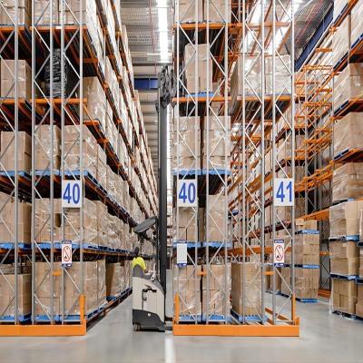 China 5-15m Height Multi-Functional Double Deep Pallet Racking Shelving Rack Structure Te koop