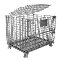 China Customized Size Wire Mesh Container for Warehouse Supermarket Serviceability Common for sale