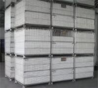 China Foldable Heavy Duty Galvanized Collapsible Metal Wire Mesh Container with Serviceability for sale