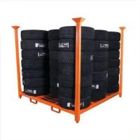 China Powder Coating QF-stack Racking for Convenient Customized Steel Foldable Tire Storage for sale