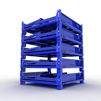 Cina Mobile Heavy Storage Container Galvanized Pallet Box with Wheels 100.000kg Customized in vendita