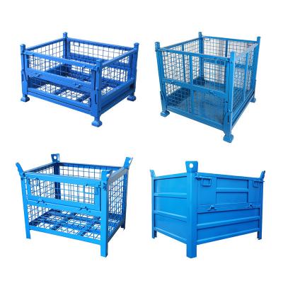 Cina Mobile Heavy Storage Container Galvanized Pallet Box with Wheels 100.000kg Customized in vendita