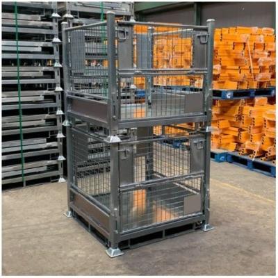 Cina Development Conventional Stackable Mesh Steel Stillage Wire Container Cage for Waste in vendita