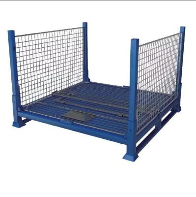 Cina Foldable High Capacity Pallet Container Box with Powder Coating and Stackable Design in vendita