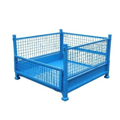 Cina Foldable High Capacity Pallet Container Box with Powder Coating and Stackable Design in vendita