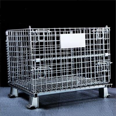 Cina Raw Material Mild Steel Heavy Duty Folding Storage Cage for Multi-Usage Warehouse in vendita
