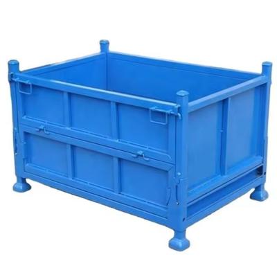 Cina Customized Foldable Warehouse Storage Container for Logistics Steel Turnover Box in vendita