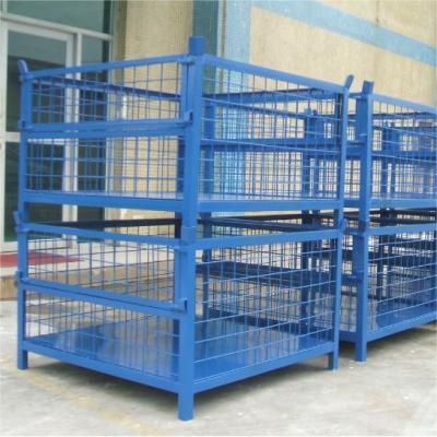 Cina Multi-Level Racking QIFEI-028 Warehouse Transport Welded Wire Mesh Basket with Caster in vendita