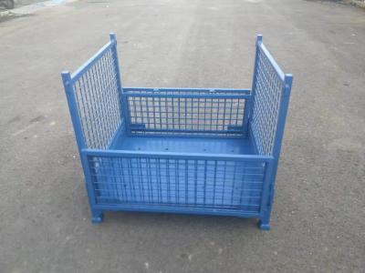 Cina CE Certificated QF-Turnover Box Powder Coated Mesh Steel Stillage Gitterbox For Common in vendita