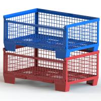China QIFEI-Wire Mesh Container Adjustable Mobility For Industrial Wire Baskets for sale