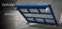 China Foldable Collapsible Heavy Duty Steel Galvanized Wire Mesh Container Customized for sale