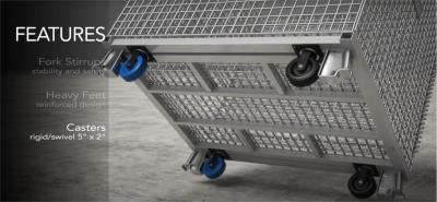 Cina Foldable Collapsible Heavy Duty Steel Galvanized Wire Mesh Container Customized in vendita