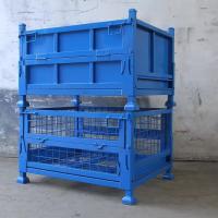 China Auto Component Storage Stillage Foldable Steel Container With QF-stack Racking And Material for sale