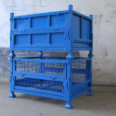Cina Auto Component Storage Stillage Foldable Steel Container With QF-stack Racking And Material in vendita