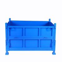 China Auto Component Storage Stillage Foldable Steel Container With QF-stack Racking And Material for sale