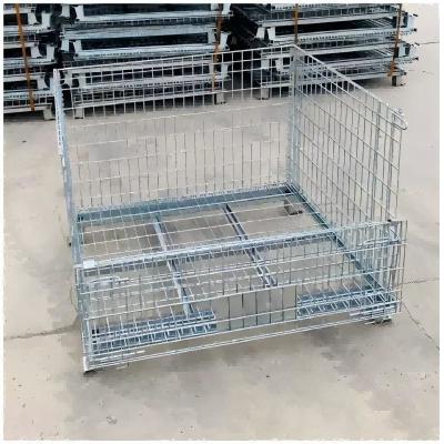 Cina Foldable Galvanized Steel Bin Pallet Mesh Container Welded Portable 100-1500 Closed Open in vendita
