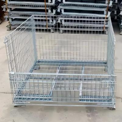 Cina Foldable Galvanized Steel Bin Pallet Mesh Container Welded Portable 100-1500 Closed Open in vendita