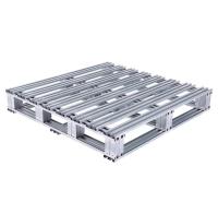 China Development Galvanized 4 Way Forklift Access Steel Pallet for Workshop Stackable Goods for sale