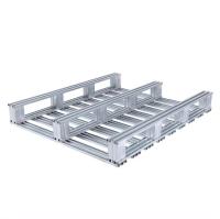 China Development Galvanized 4 Way Forklift Access Steel Pallet for Workshop Stackable Goods for sale