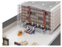 China Multi-Level Steel Warehouse Racking With Automatic Storage Retrieval for sale