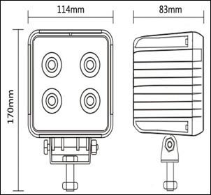 China 40W Cree LED Work Light Head Light 6000K CCT with aluminum housing for sale