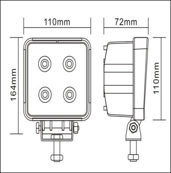 China 40Watt 4.5 Inch Cree LED Work Light Head Light for Off road Driving Lights for sale