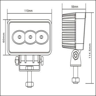 China 9W 4 Inch IP67 Cree LED Work Light Head Light for Truck / SUV for sale