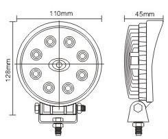 China Waterproof IP67 Round 24W Automotive Led Work Lights 1755lum 4x4 working light for sale