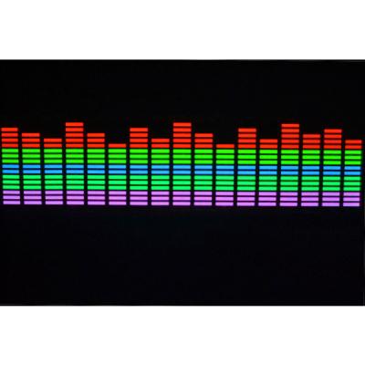 China Car Sticker Music Rhythm LED Flash Light Lamp Sound Activated Equalizer 6 Colors 45cm*11cm for sale