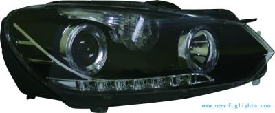 China 2010 VOLKSWAGEN GOLF black housing and clear projector Hid Headlamps for sale