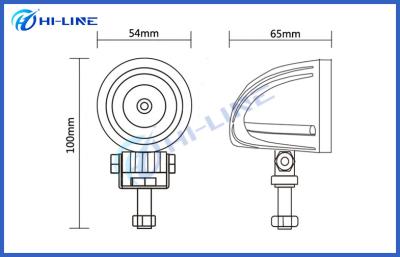 China Round 10W 2 inch LED Vehicle Work Lights 6500K CREE chip Car Offroad Lamp for sale