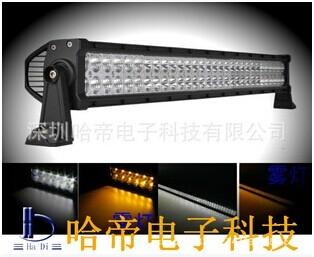 China super bright double row  240w automotive led light bar with  cree led  bi-colored light for sale