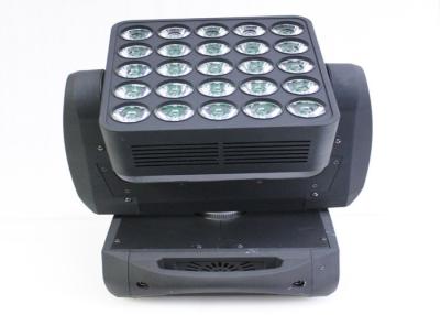 China Flat 25 x 12w High Brightness LED Moving Head Light / Square DJ Moving Head Lights for sale