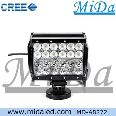 China 7inch 72w 4 Rows spot/flood /combo beam Cree Off Road Led Light Bar for sale