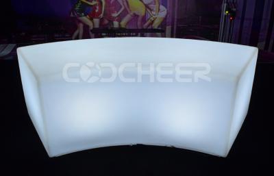 China Curved Led Bar Stools Plastic Wedding Banquet Chairs Event Decoration for sale