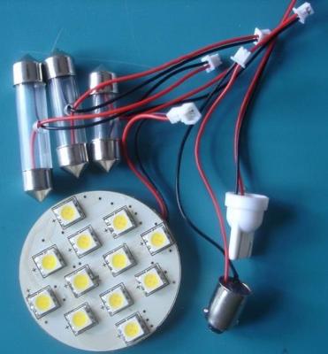 China Customizable portable pure white 90 degree 3528smd 12leds led car interior dome lights bulbs for sale