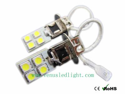 China Super Bright H3 8-5050 SMD LED Fog Light Bulb Headlight DC 12V Pure White for sale