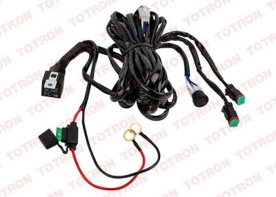 China OEM LED Light Bar Wiring Harness with Switch and Relay - Double Channel , DT Connector for sale