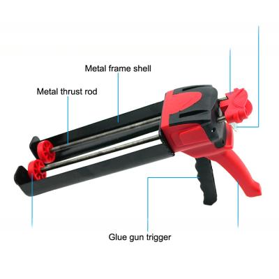 Cina 600 ml 1:1 Pistola Epossidica Rossa Pistola a cartuccia a doppia componente per il calcificazione in vendita