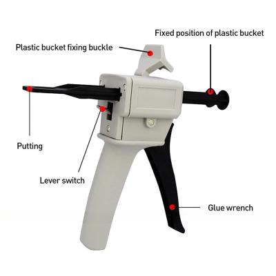 Cina 50 ml 1:1/ 2:1 Rapporto Adesivo Dispensatore di pistola Impressione Miscelazione Dispensatore di pistola AB in vendita