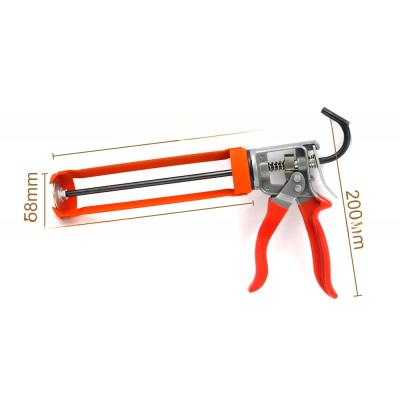 Cina Proporzione di spinta massima 24: 1 Arancio Rod rotondo liscio a mano Pistola di silicone per tubi Caulk da 310 ml in vendita