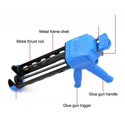 Cina Pistola blu epossidica 400 mL 1:1 doppio applicatore a due componenti Pistola di calcificazione a due componenti per la pistola di legame a pannelli in vendita