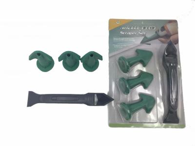 China 4 PCS Multifunktioneel afdichtingsmiddel schraper en caulk trowel spuitstuk Plus en siliconen caulking tools afwerkingstool ((BC-P053) Te koop