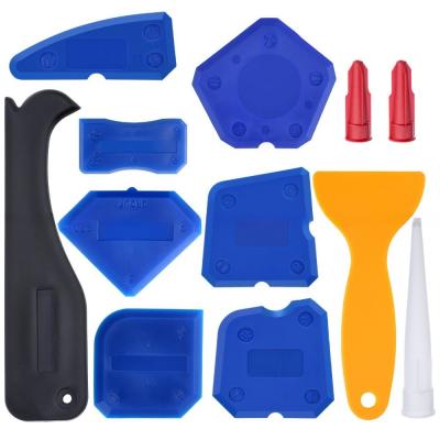 Cina 12 pezzi Kit di attrezzi per il sigillamento Strumento di finitura del sigillante in silicone Grutta raschiatore di gres Rimuovere ugello di gres Cappotti in vendita