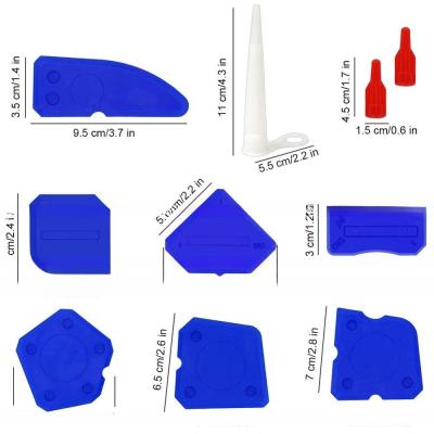 中国 カールキット 20 PCS カール除去器 シリコン グルート スクラパー 密封剤 仕上げツール ノズル カールキャップ 交換可能 販売のため