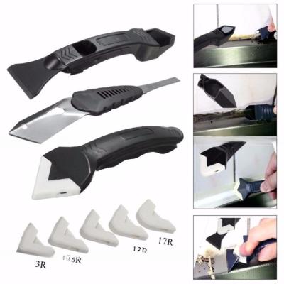 Cina Set di raschiatrici in silicone 3pcs Strumento di incollatura di raschiatrici in silicone per incollatura di sigillante Kit di pulizia finale Set di sigillante Spatula sigillante in vendita