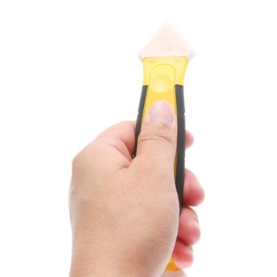 China 3 peças Kit de ferramentas de calafação, amarelo silicone selante de acabamento e substituir ferramenta de remoção com um bico de calafação à venda