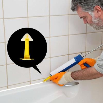 China 3 peças Kit de ferramentas de calafação, amarelo silicone selante de acabamento e substituir ferramenta de remoção com um bico de calafação à venda