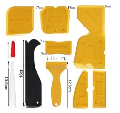 Cina 17 pezzi Kit di attrezzatura di sigillamento includono Silicone sigillante finitura strumento grumi scraper sigillatore ugello in vendita