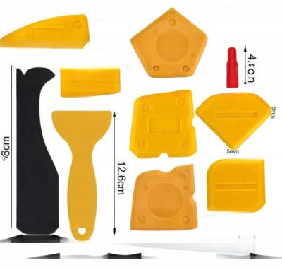 Cina Popolare 17 pezzi Kit di attrezzi per la sigillatura Strumento di finitura del sigillante di silicone Scraper di grumica Rimuotore di grumica e ugello di grumica in vendita